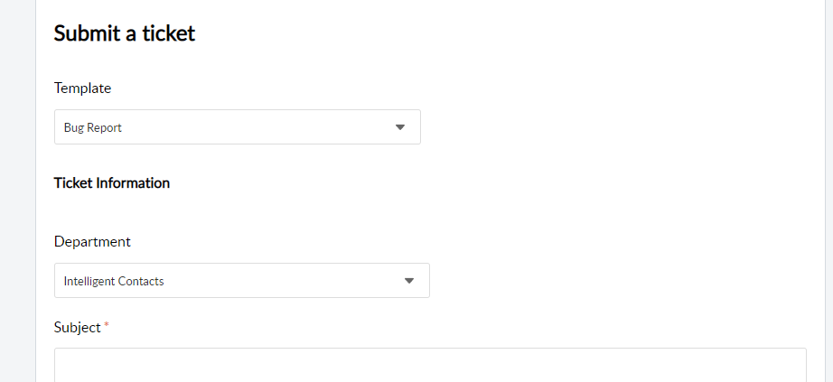 Tips for Creating Tickets through Intelligent Contact Ticketing Portal